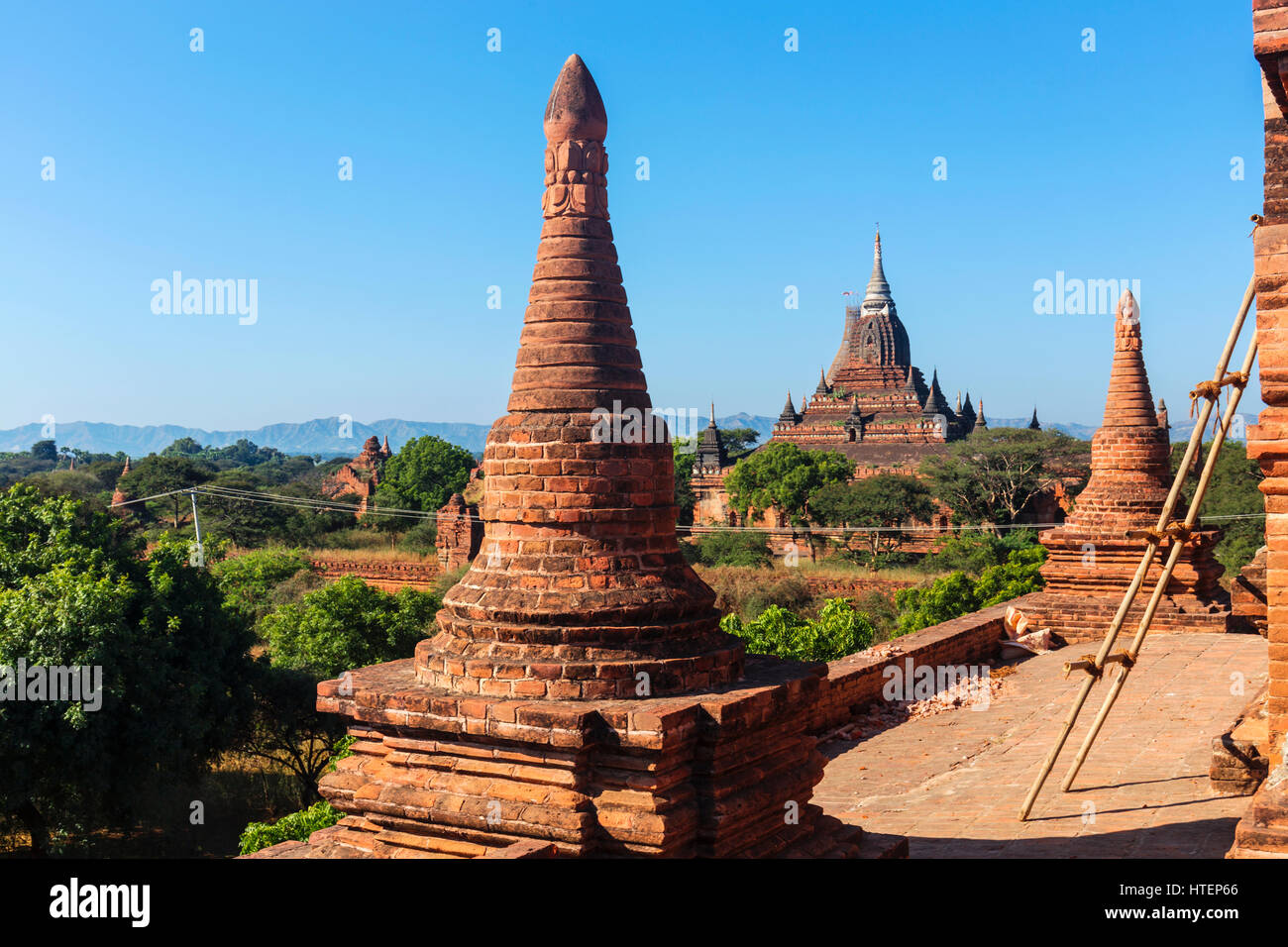 Bagan buddha tower at day , famous place in Myanmar/ Burma Stock Photo ...