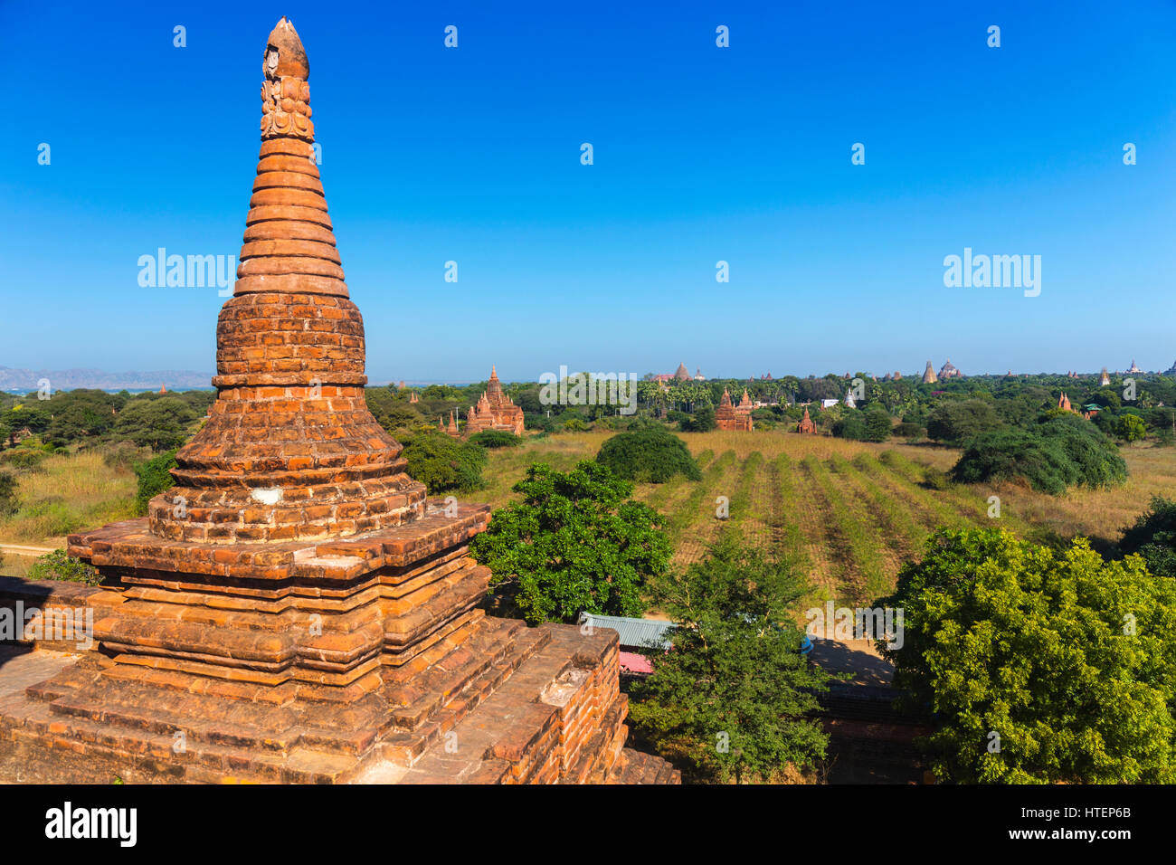 Bagan buddha tower at day , famous place in Myanmar/ Burma Stock Photo ...
