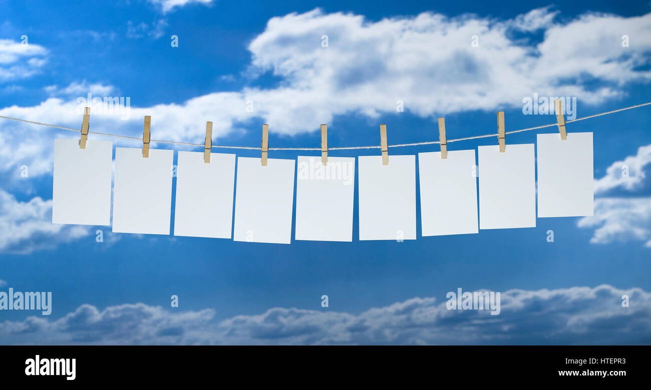 Washing Line with Stock Photo - Alamy