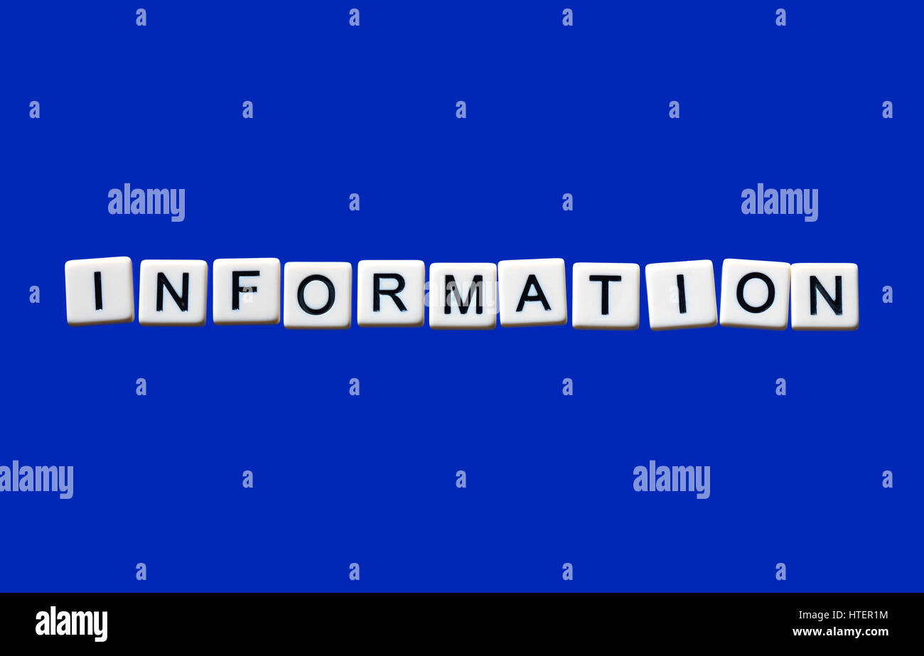 information highlighted on white blocks Stock Photo - Alamy