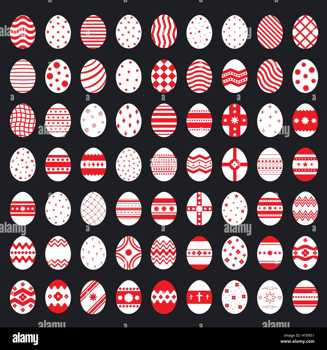 Easter egg icon set Stock Vector Image & Art - Alamy