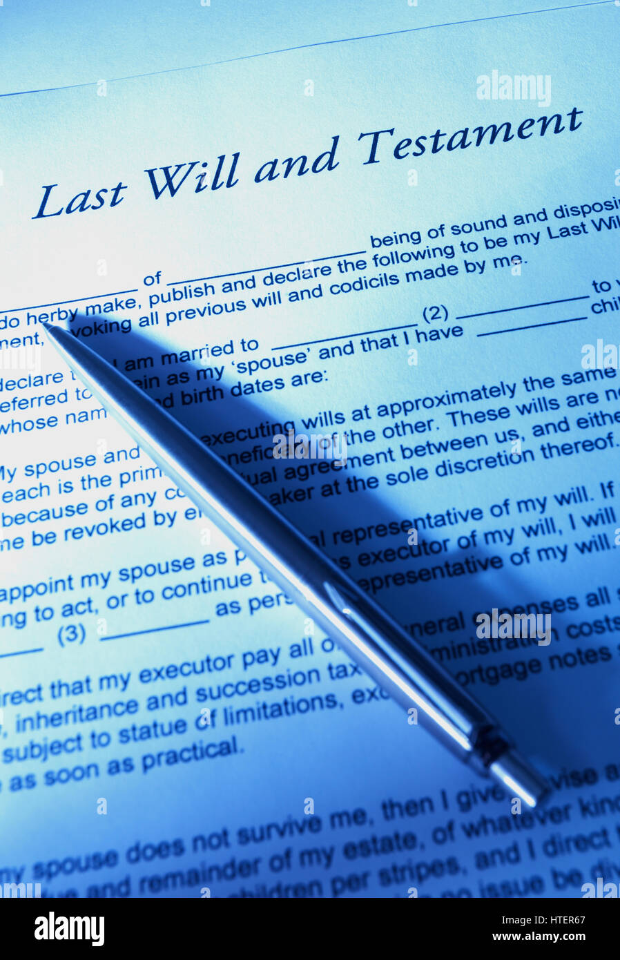 Last Will and Testament Stock Photo - Alamy