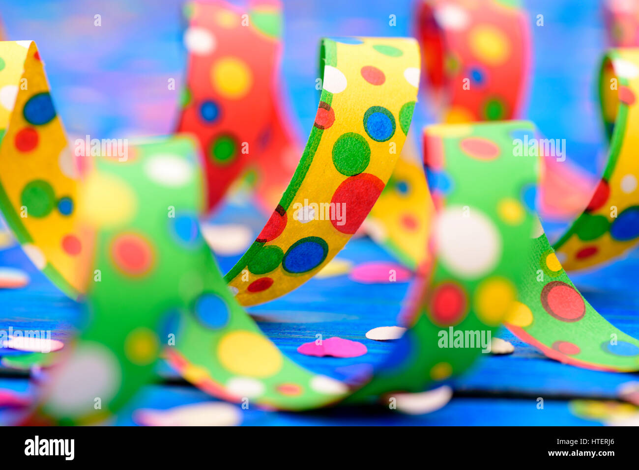 confetti and colorful paper streamer at carnival Stock Photo - Alamy