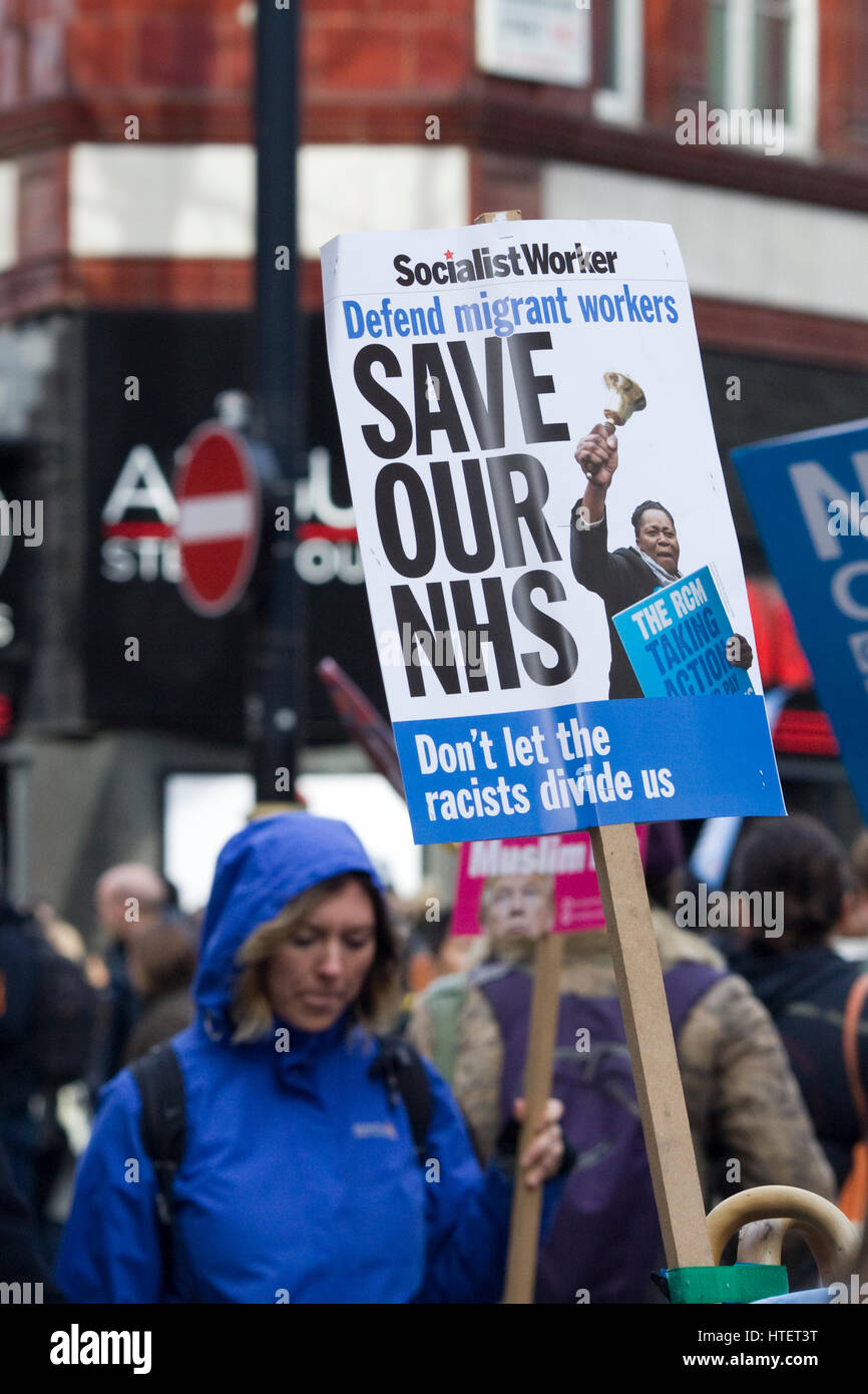 NHS Protest in London Stock Photo - Alamy