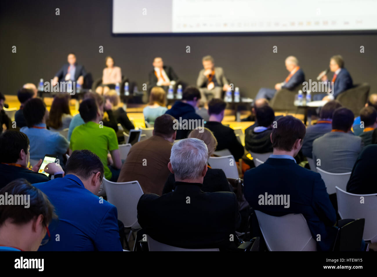 Audience at the conference hall Stock Photo - Alamy