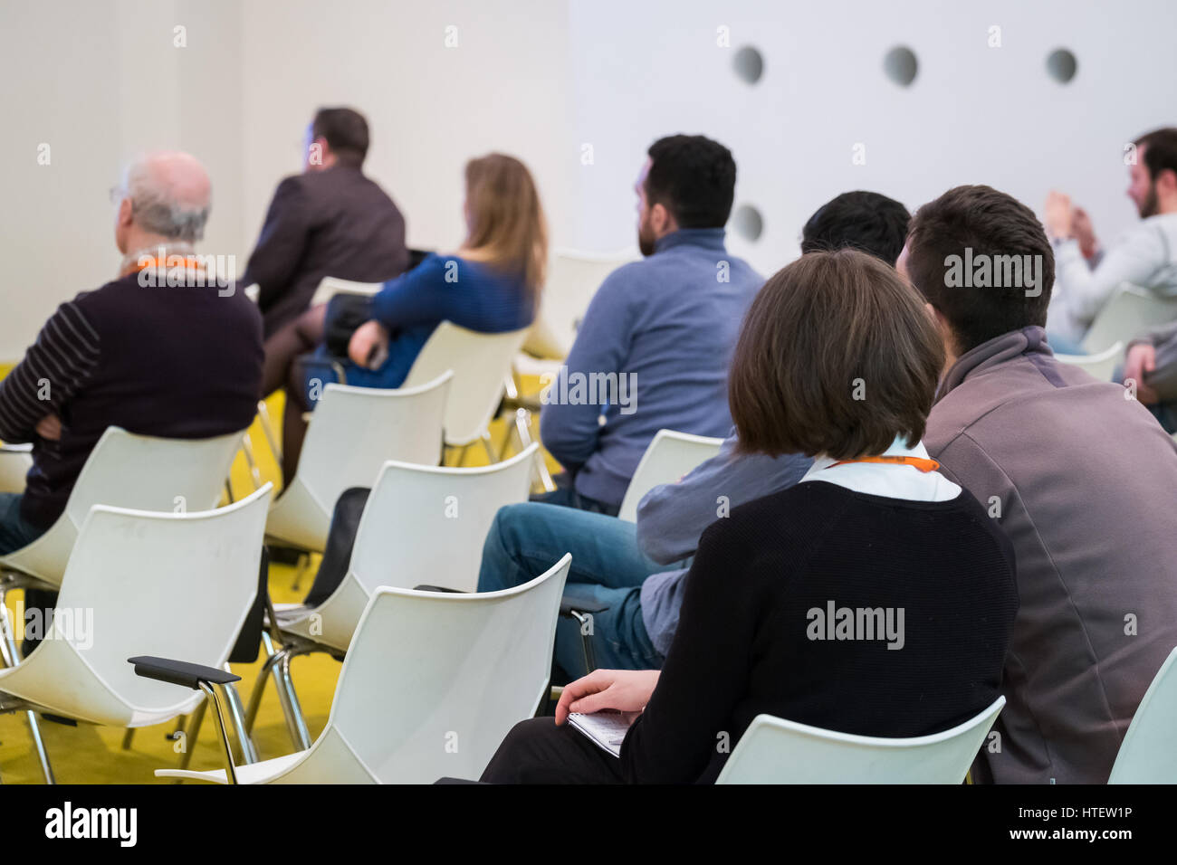 Audience at the conference hall Stock Photo - Alamy
