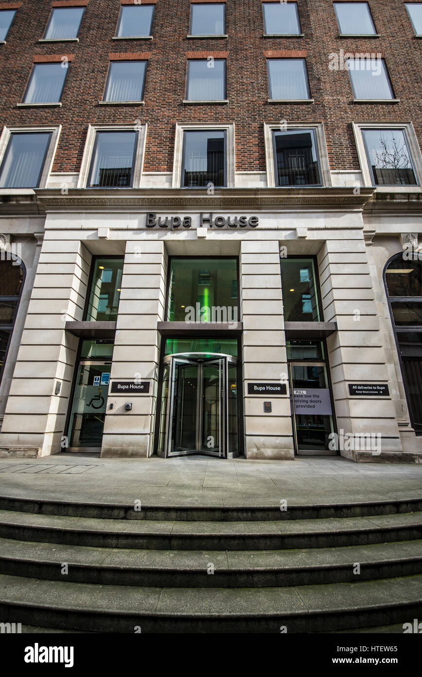 BUPA House, headquarters of the private health company in Holborn ...