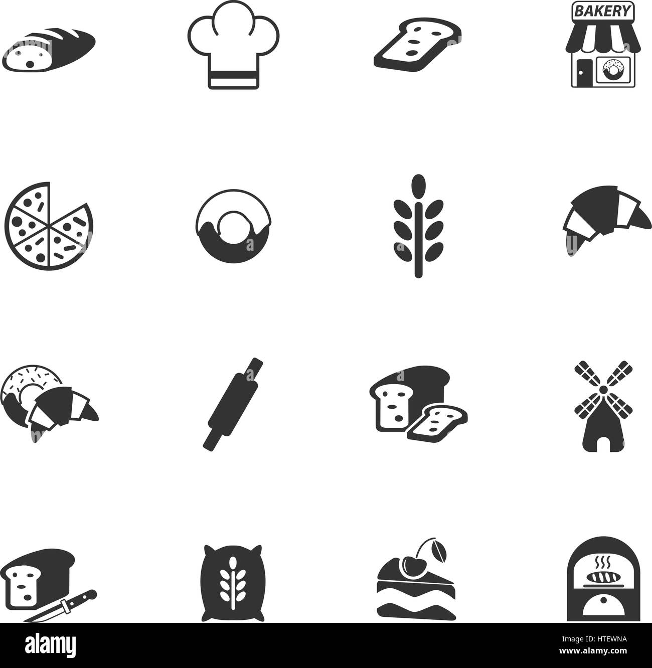 bakery web icons for user interface design Stock Vector Image & Art - Alamy