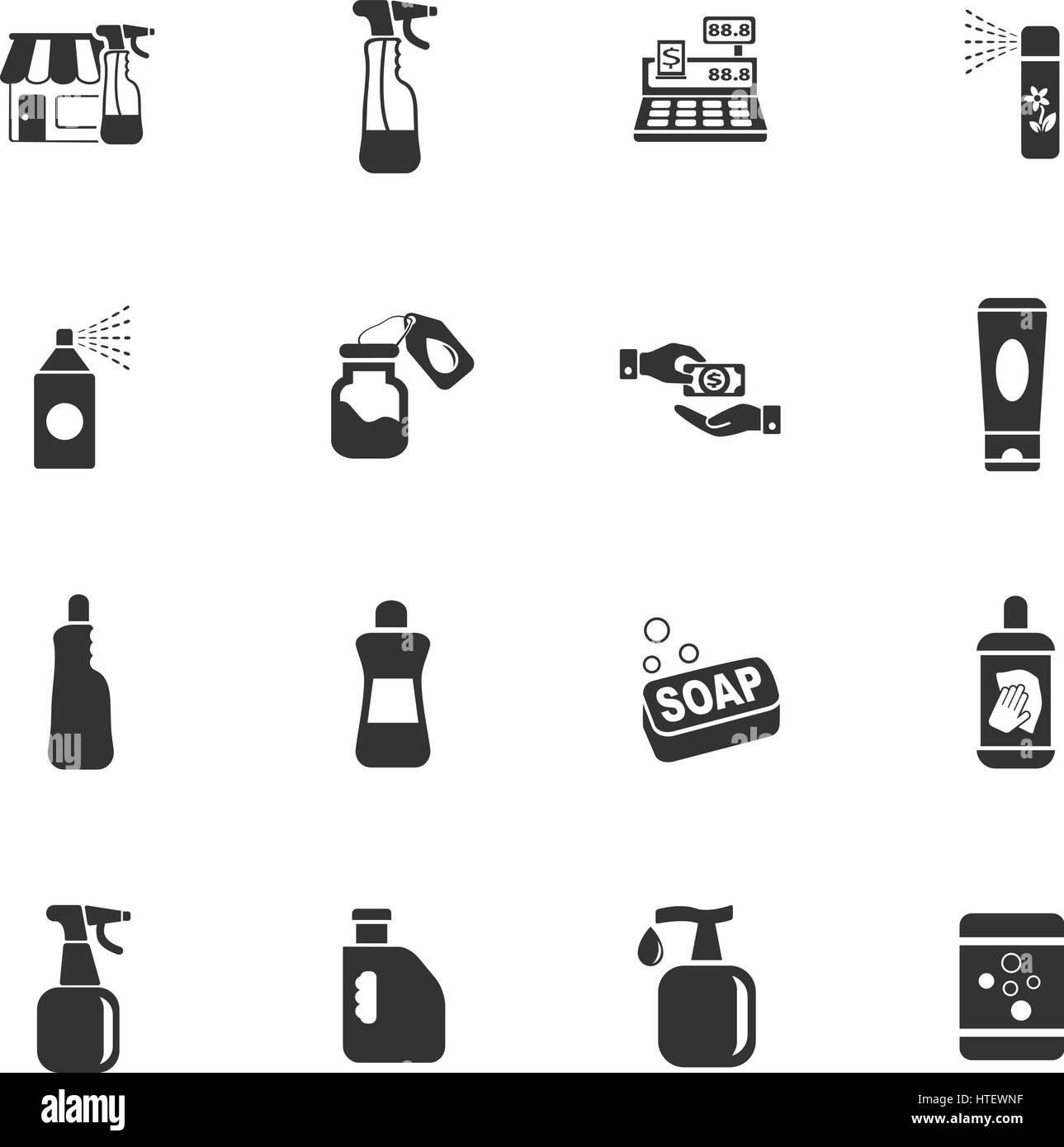 chemicals store web icons for user interface design Stock Vector Image ...