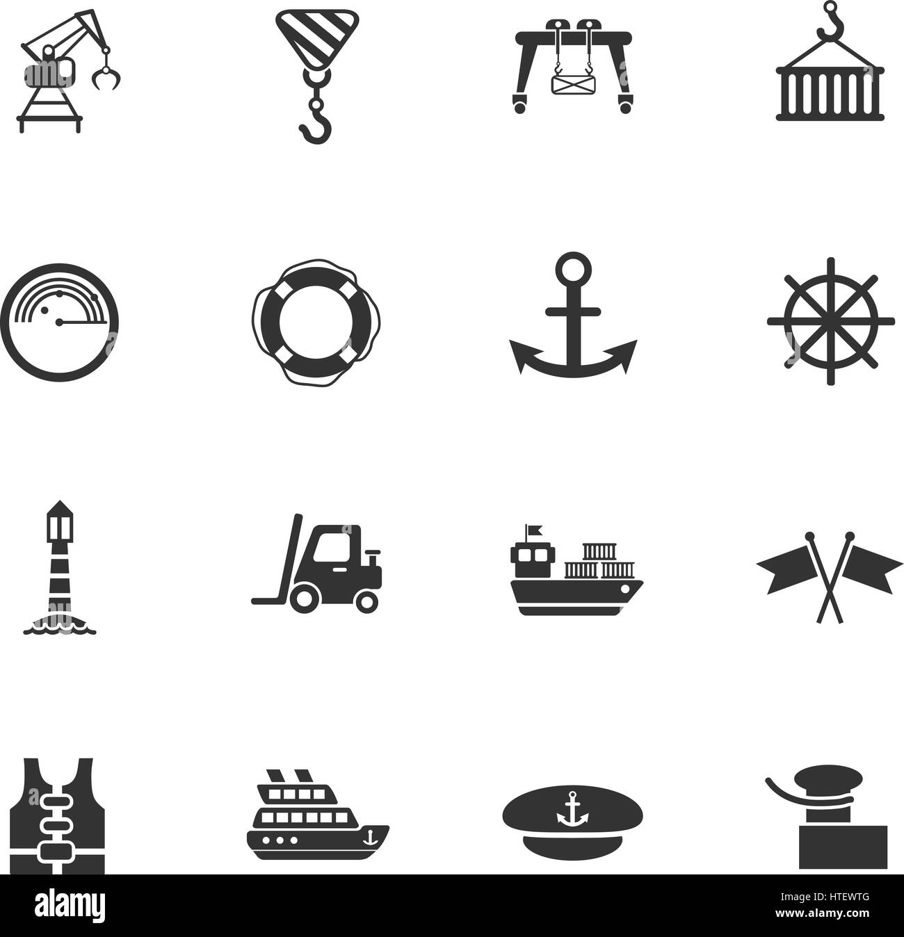 harbor web icons for user interface design Stock Vector Image & Art - Alamy