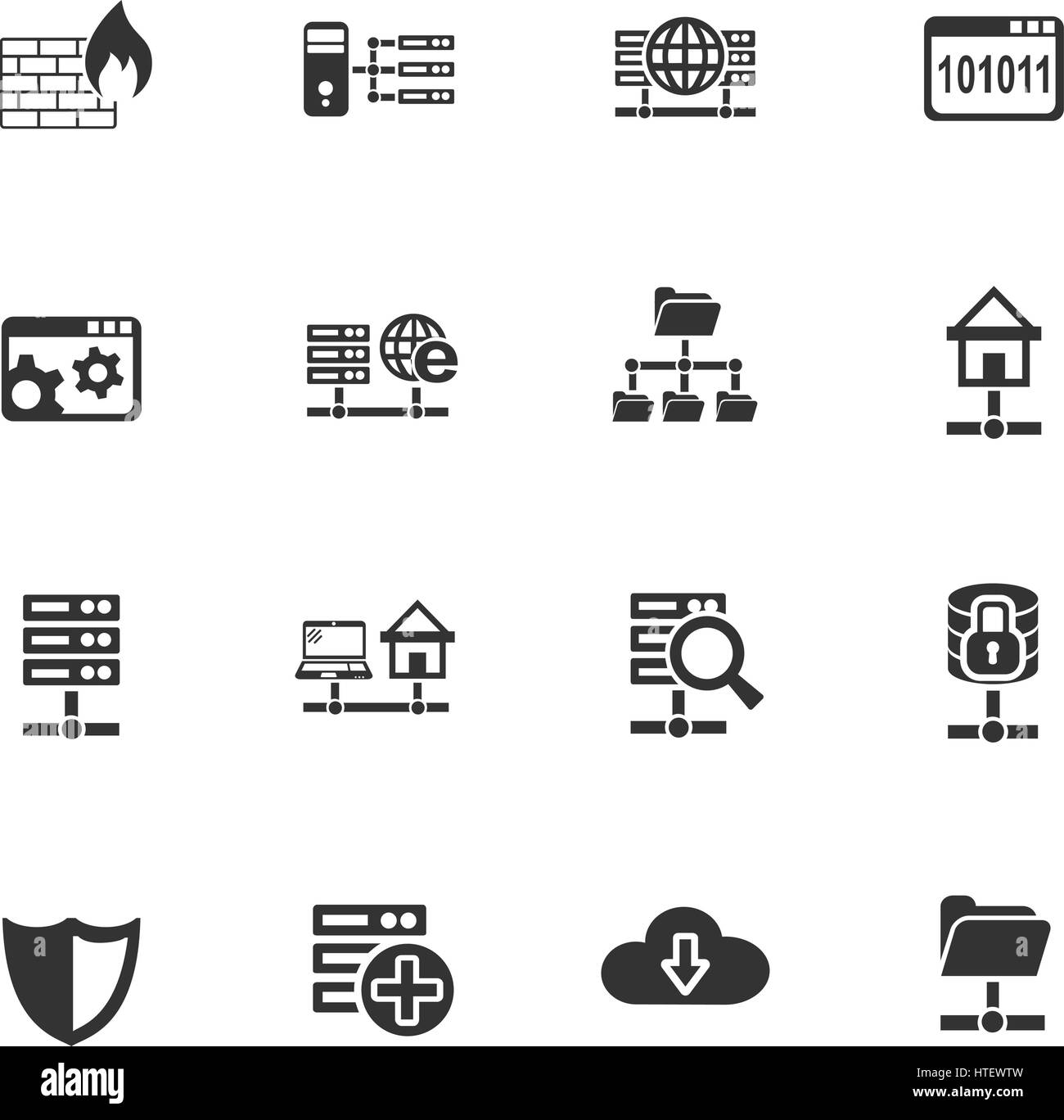 hosting provider web icons for user interface design Stock Vector Image ...