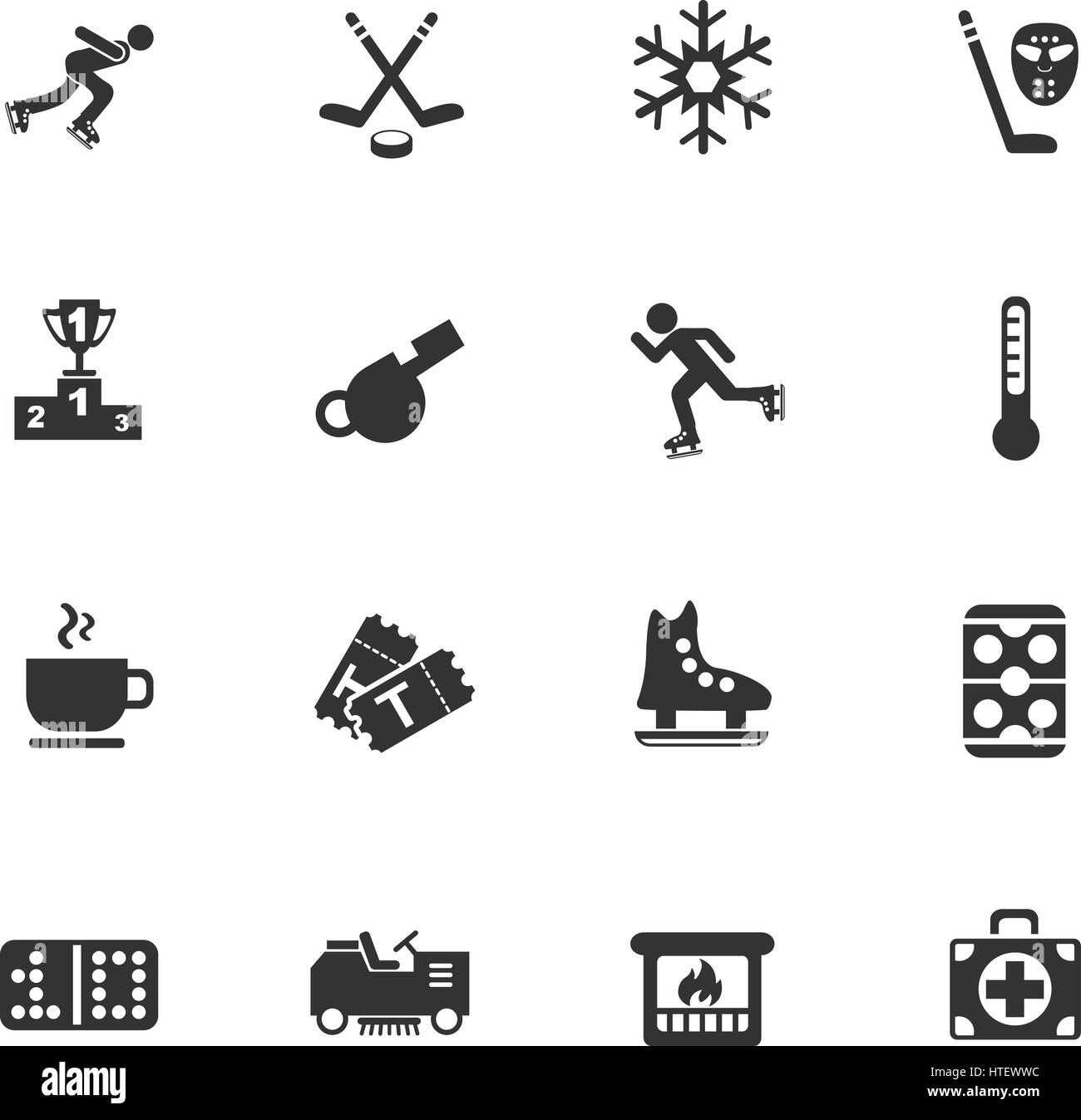 ice rink web icons for user interface design Stock Vector Image & Art ...