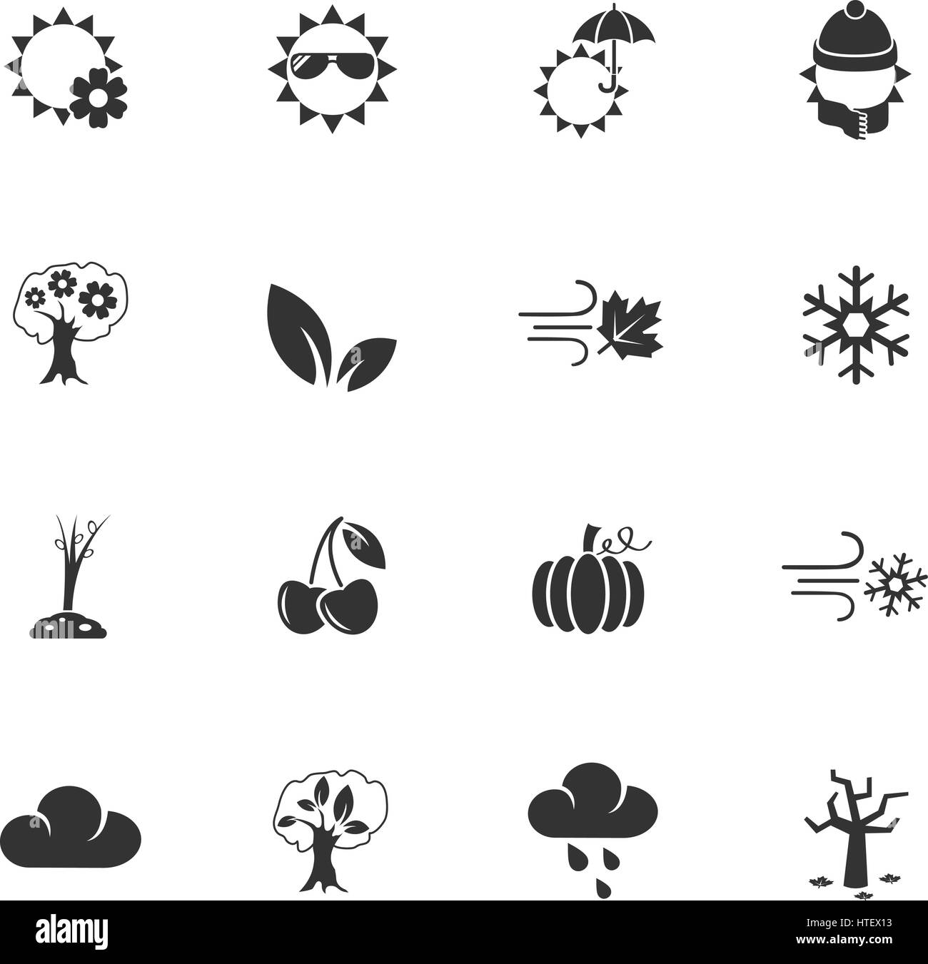 Seasons icon Black and White Stock Photos & Images - Alamy