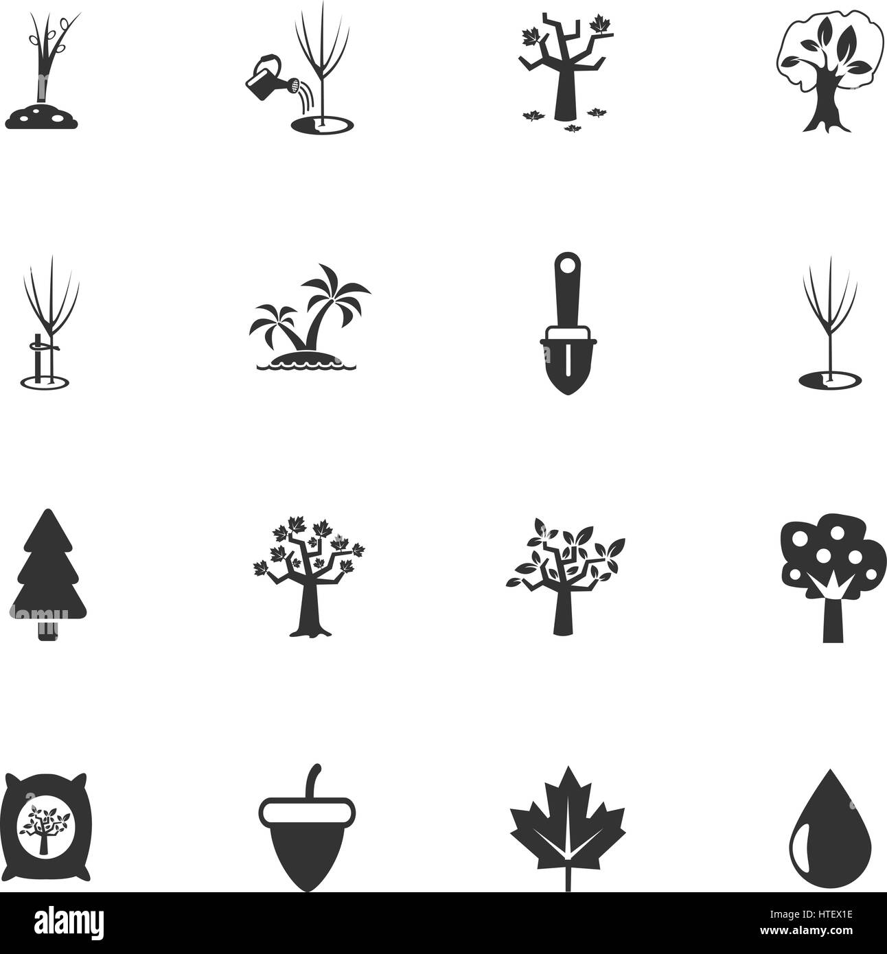 trees measuring tools web icons for user interface design Stock Vector ...