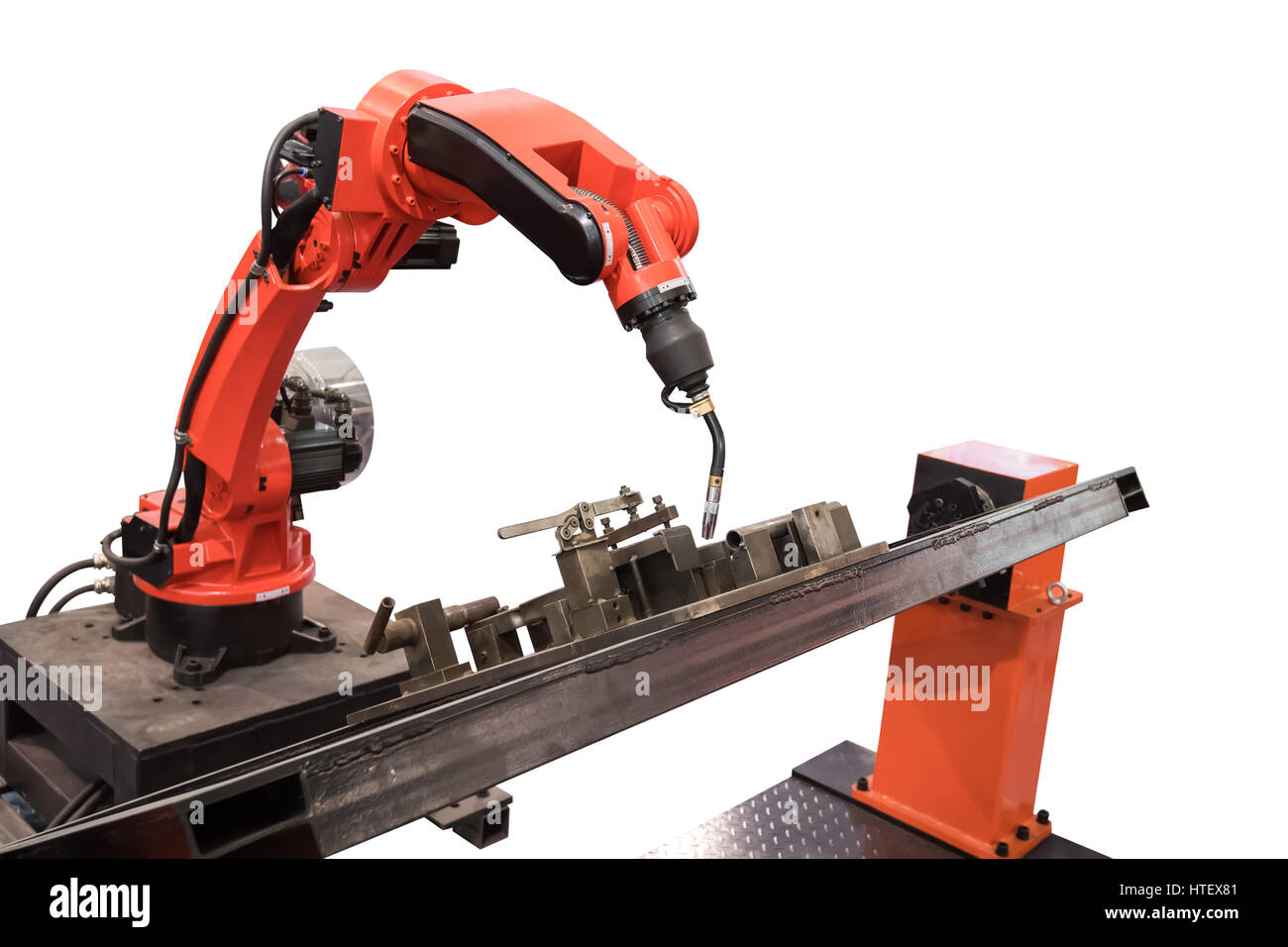 Robotic Arm isolated on white Stock Photo - Alamy