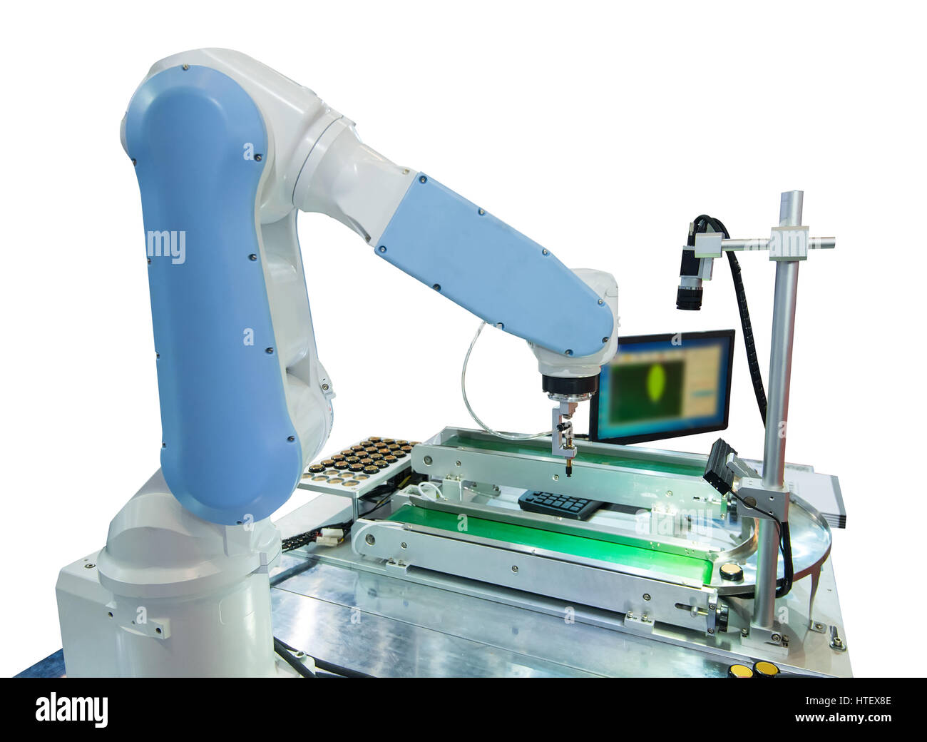 Robotic Arm isolated on white Stock Photo - Alamy