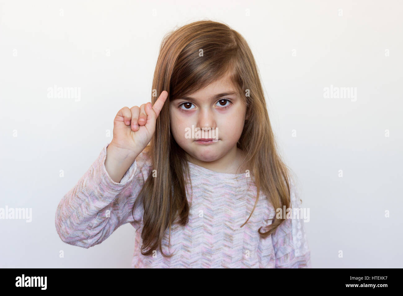 Little girl saying no Stock Photo - Alamy
