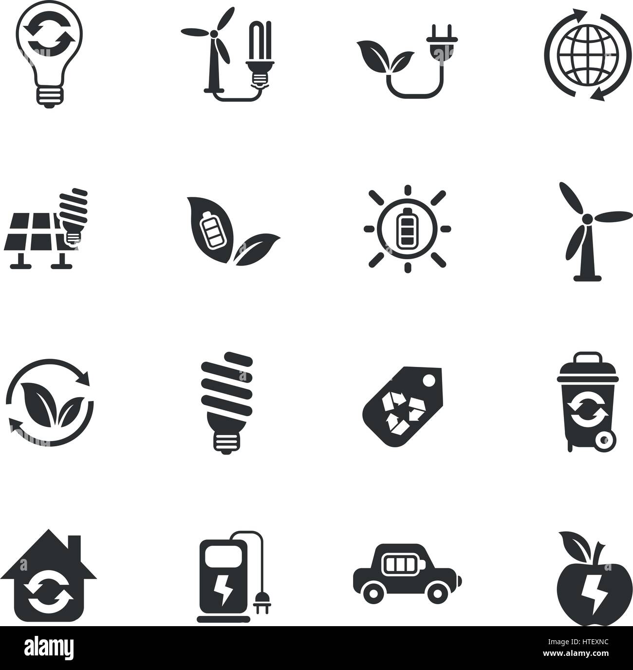 alternative energy web icons for user interface design Stock Vector ...