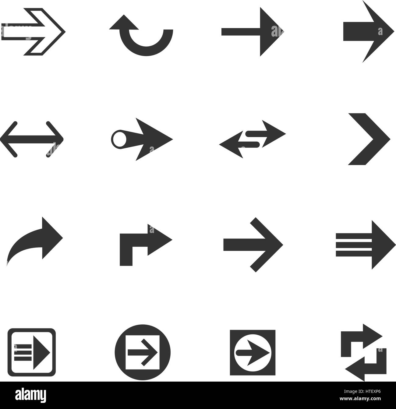 arrow web icons for user interface design Stock Vector Image & Art - Alamy