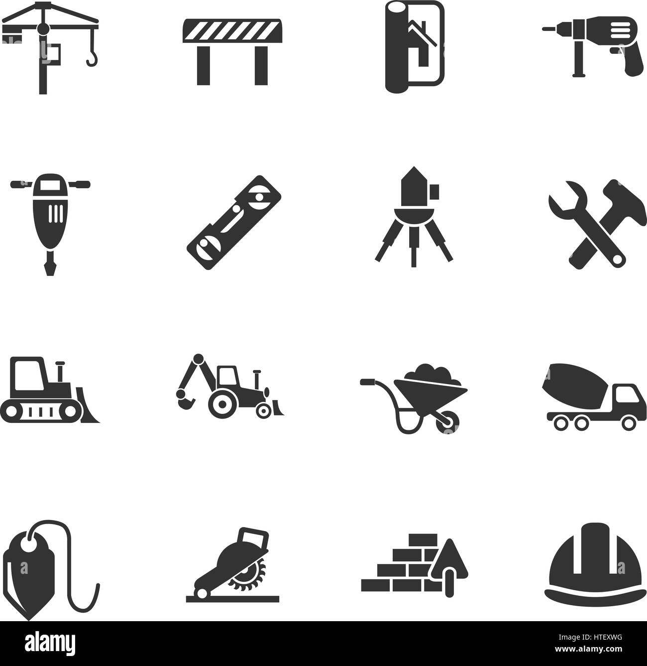construction web icons for user interface design Stock Vector Image ...