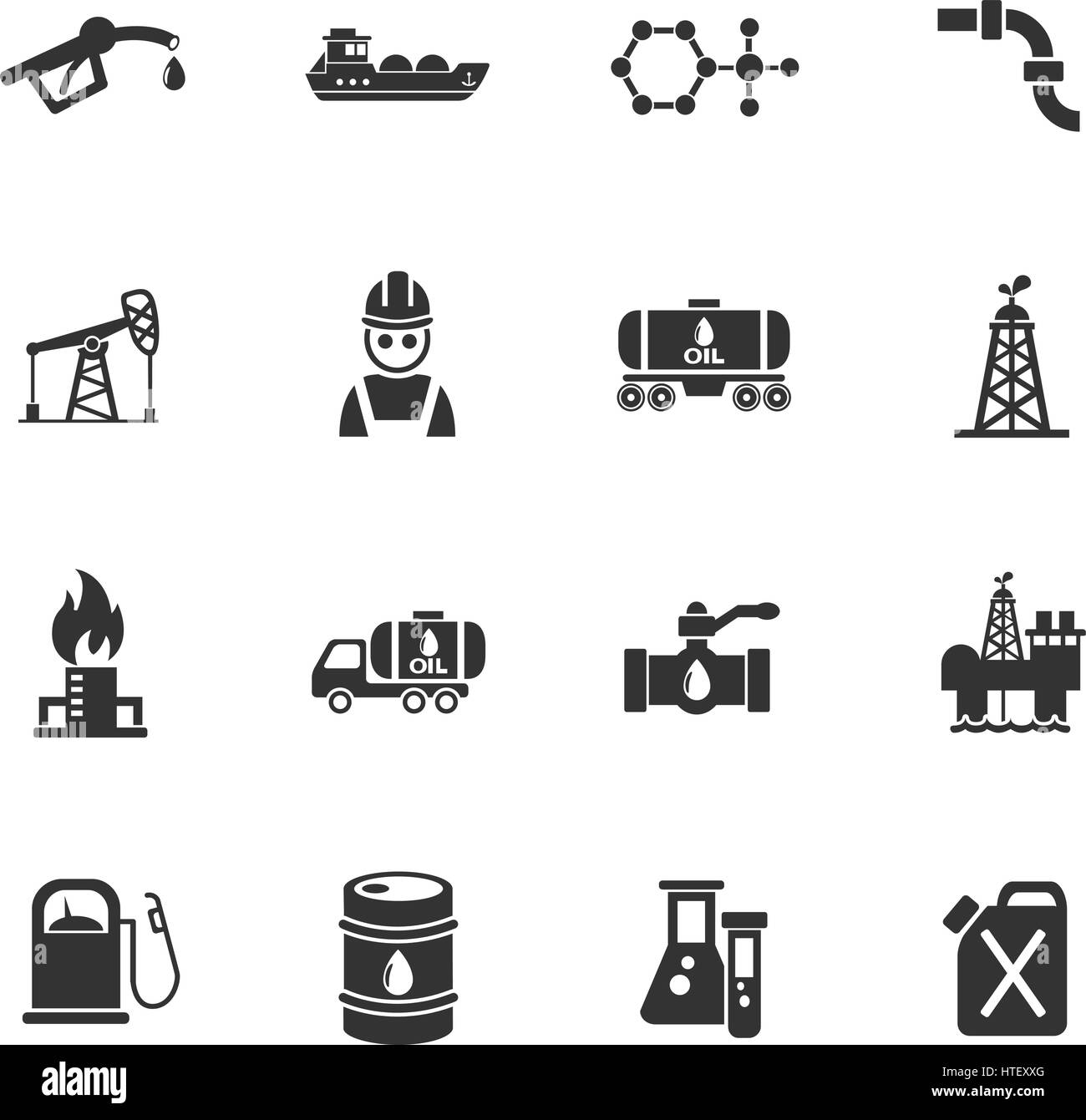 extraction of oil icon set web icons for user interface design Stock ...