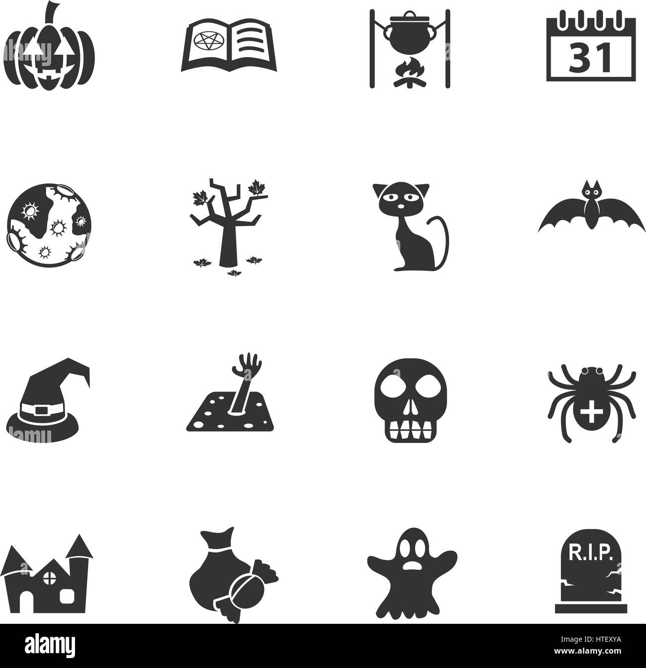 halloween web icons for user interface design Stock Vector Image & Art ...
