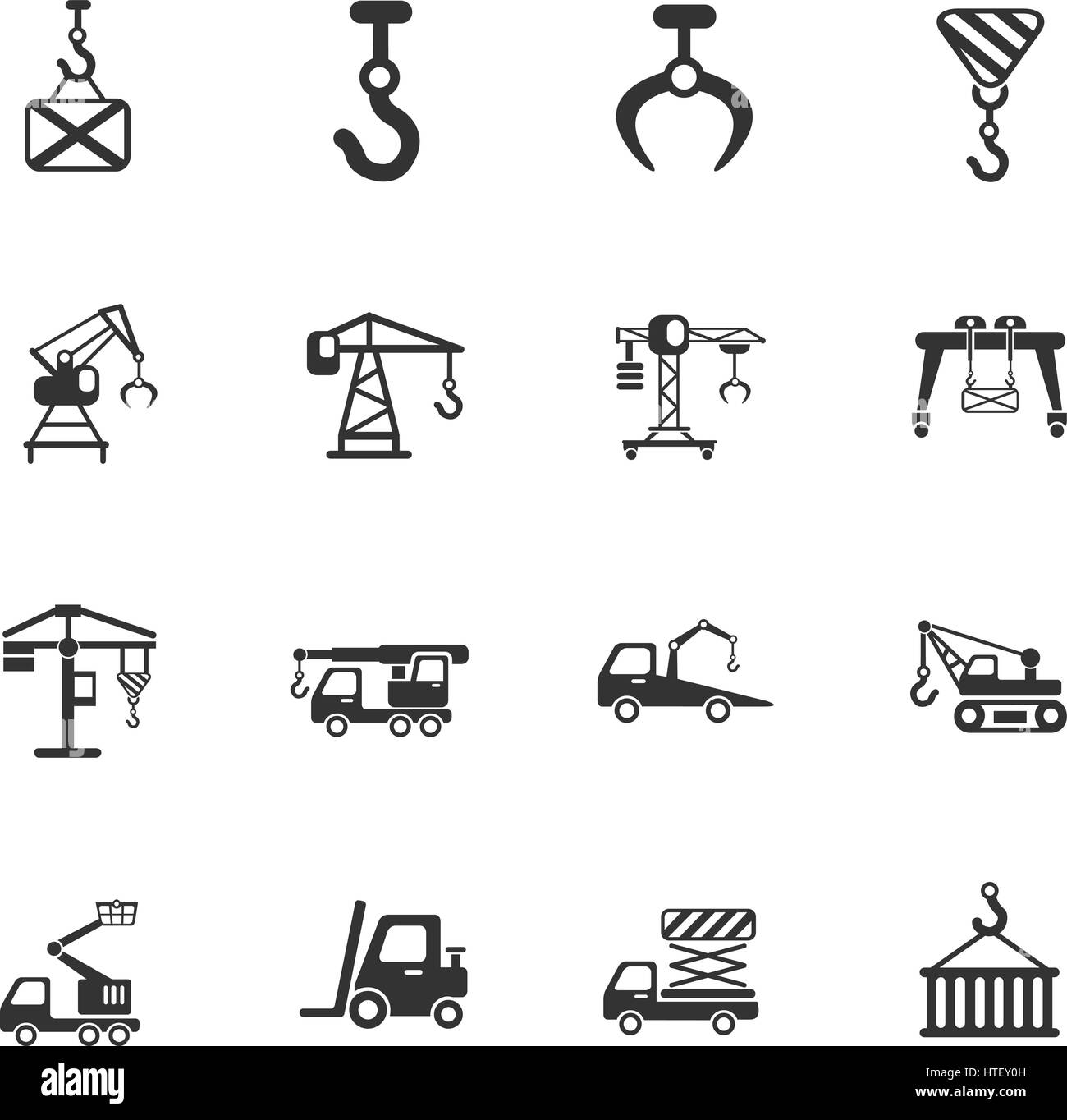 lifting machines web icons for user interface design Stock Vector Image ...