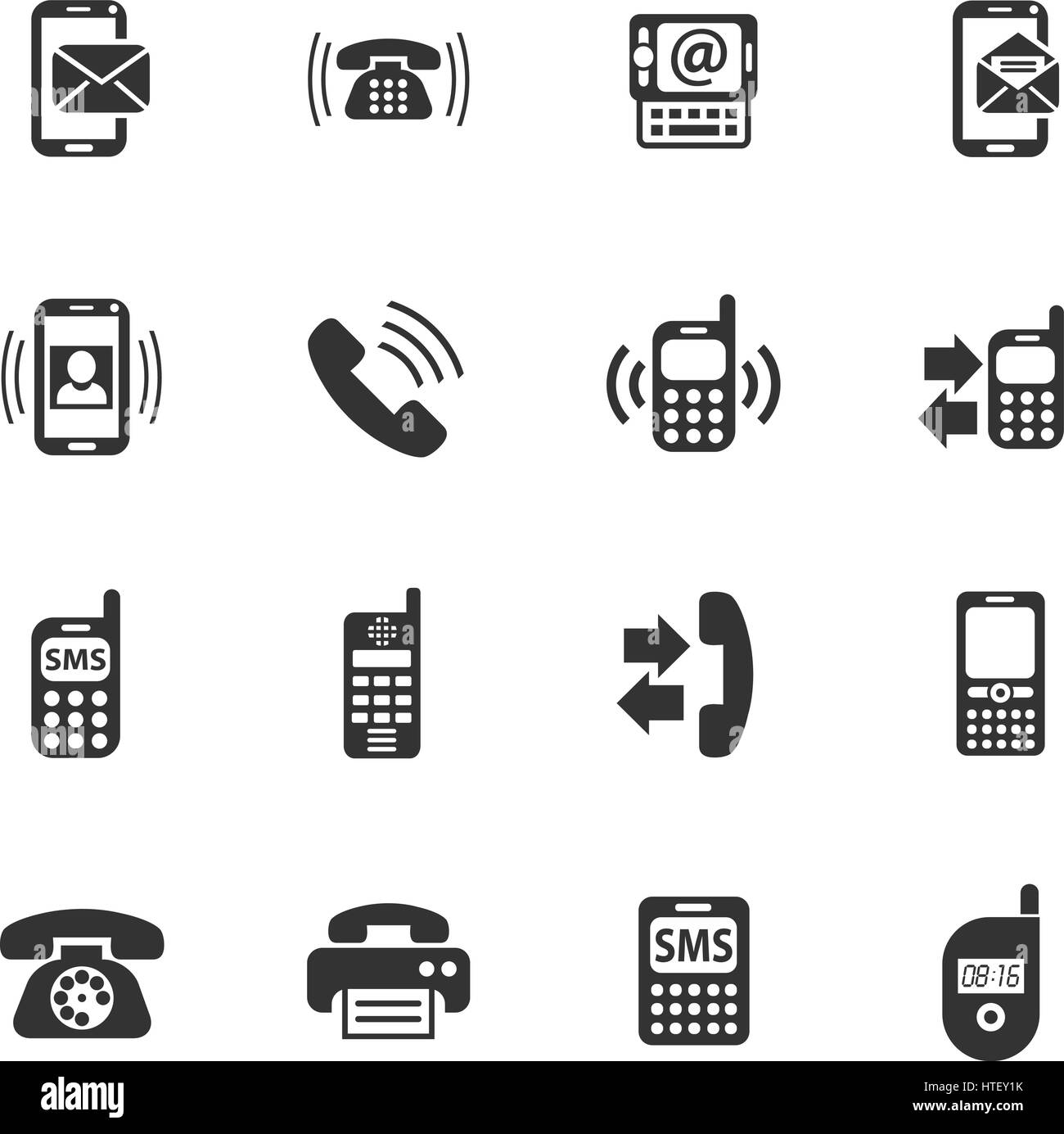 phone web icons for user interface design Stock Vector Image & Art - Alamy