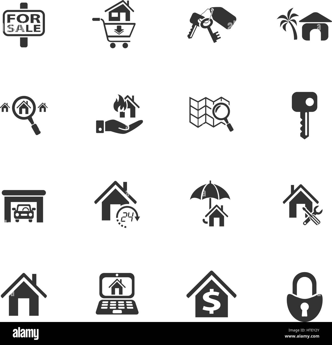 real estate web icons for user interface design Stock Vector Image ...