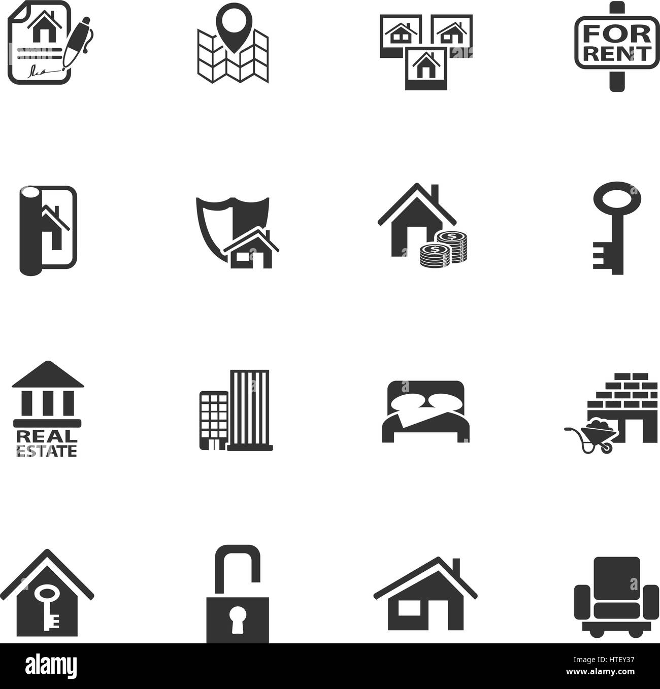 real estate web icons for user interface design Stock Vector Image ...