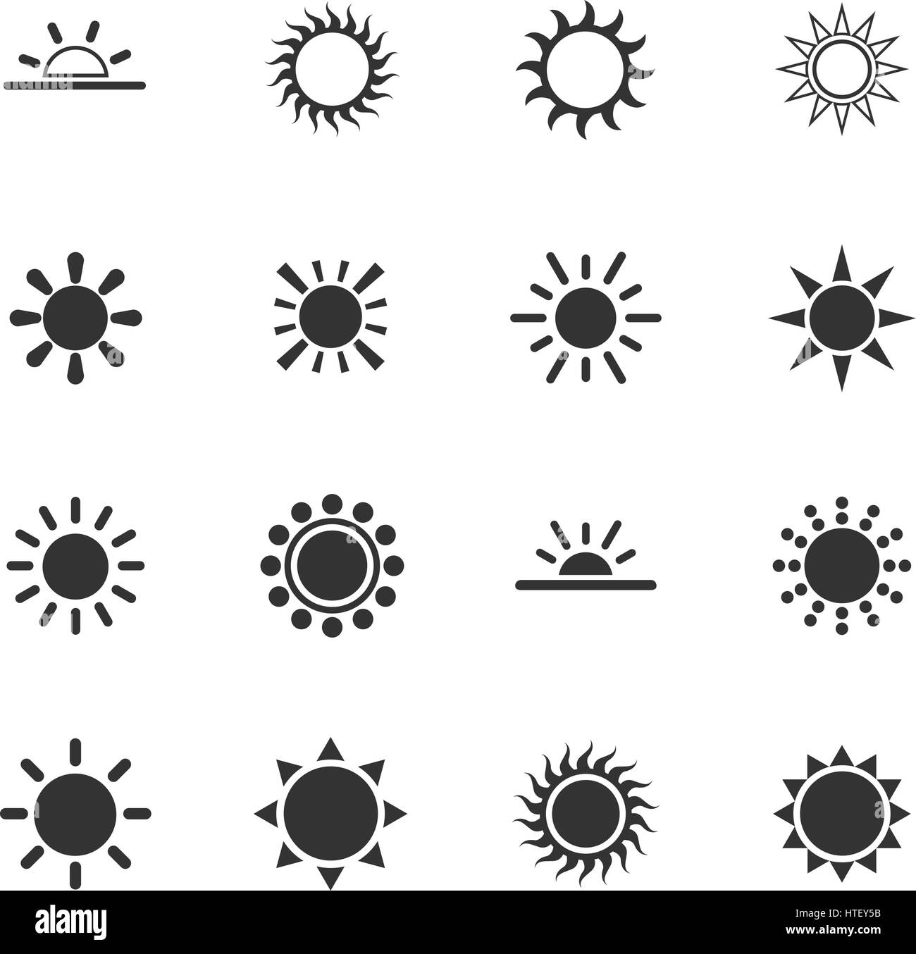sun web icons for user interface design Stock Vector Image & Art - Alamy