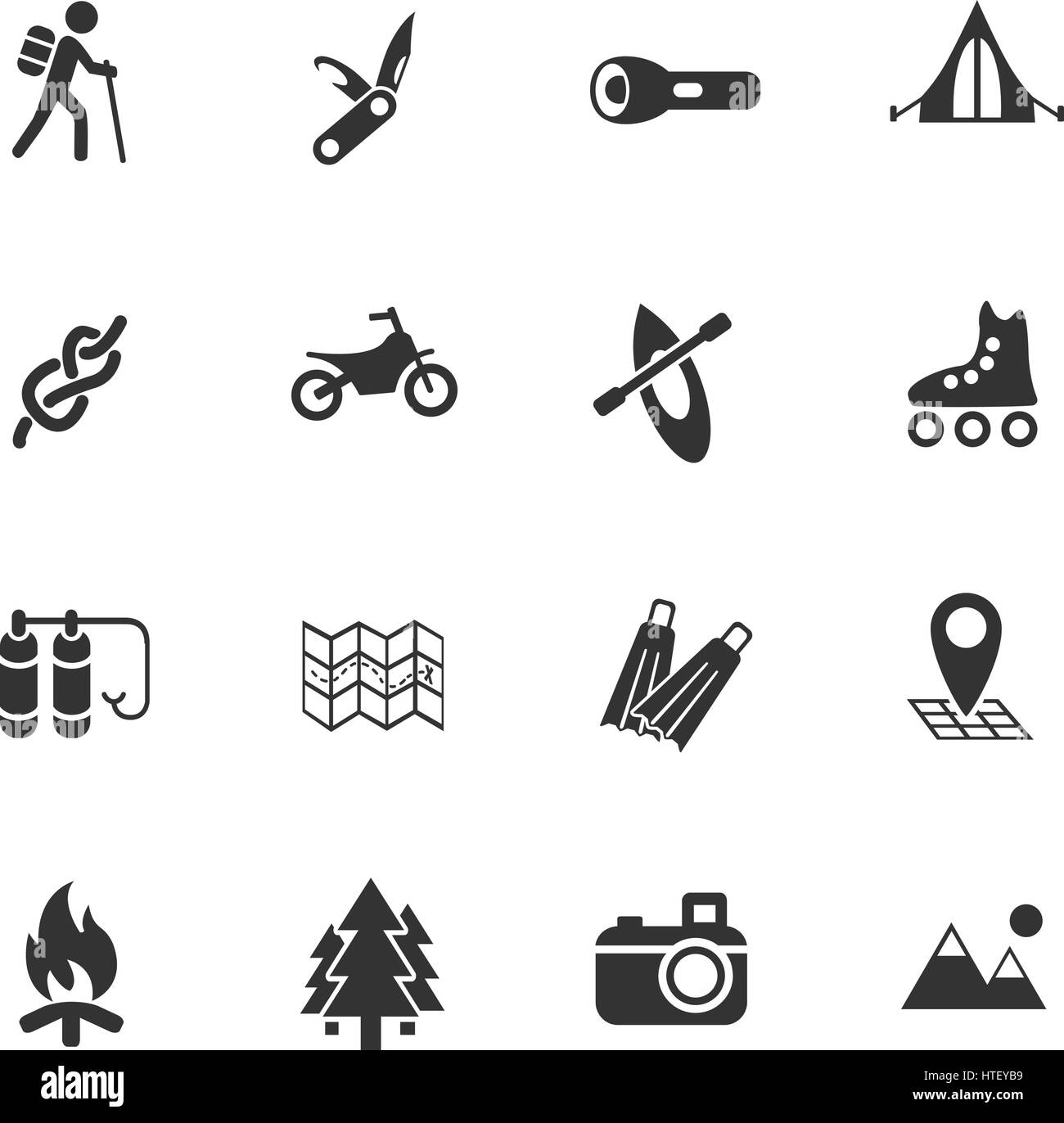 active recreation web icons for user interface design Stock Vector ...