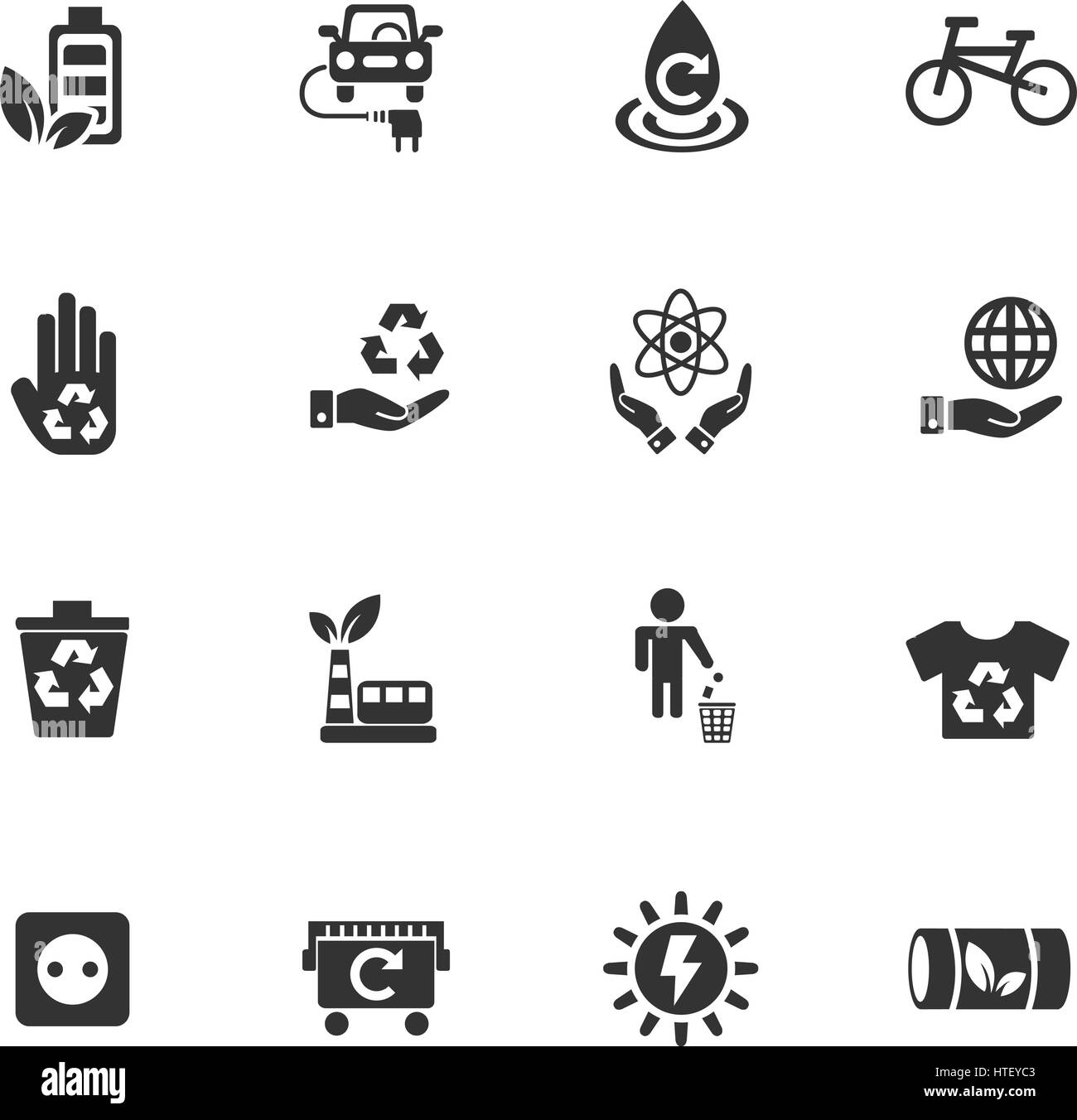 alternative energy web icons for user interface design Stock Vector ...