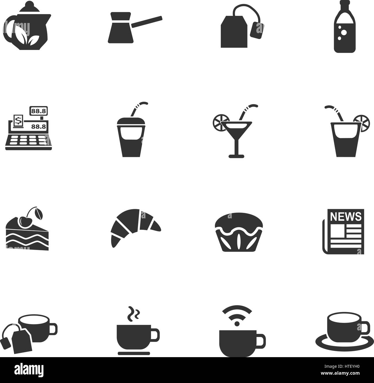 cafe web icons for user interface design Stock Vector Image & Art - Alamy