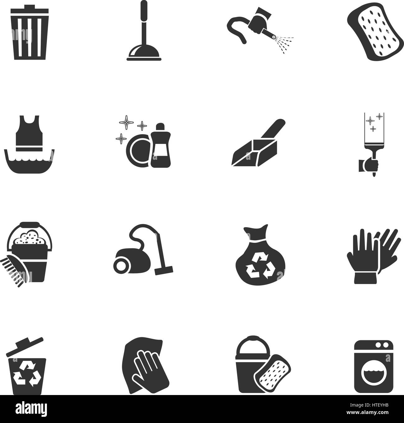 cleaning web icons for user interface design Stock Vector Image & Art ...