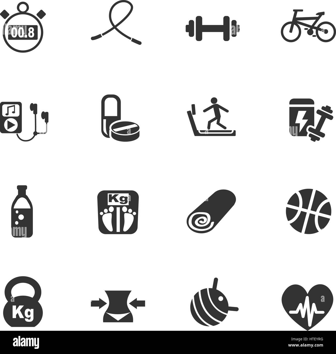 fitness web icons for user interface design Stock Vector Image & Art ...