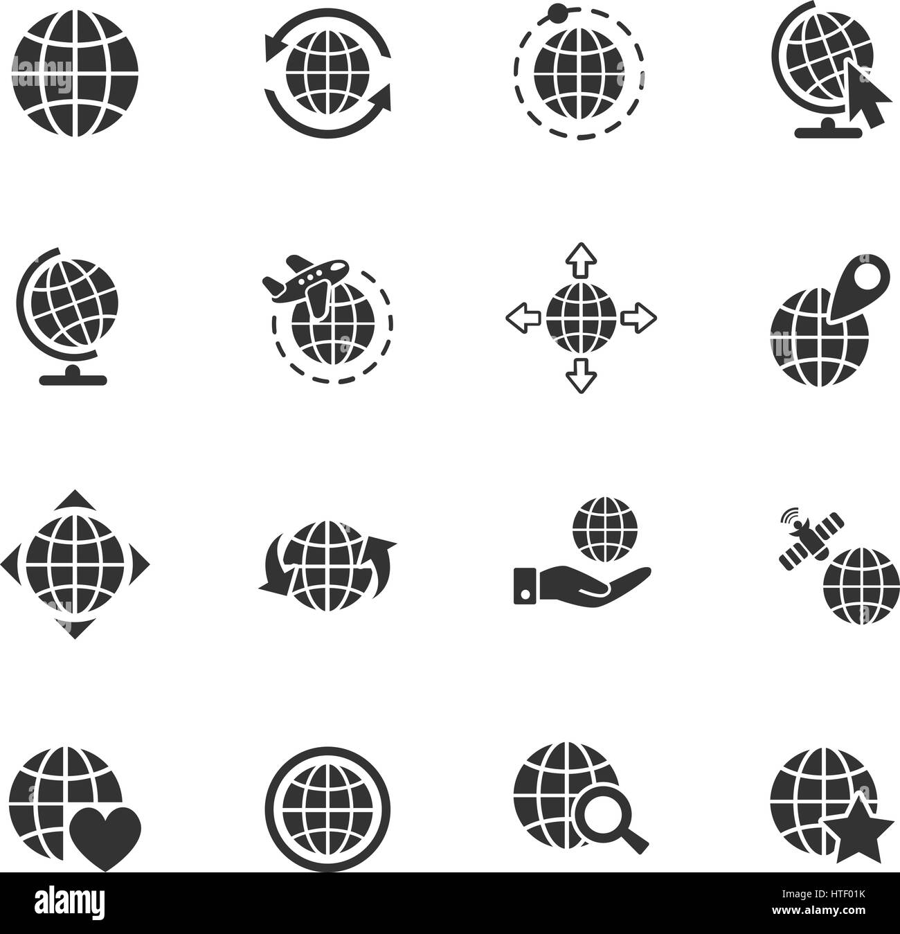 globes web icons for user interface design Stock Vector Image & Art - Alamy