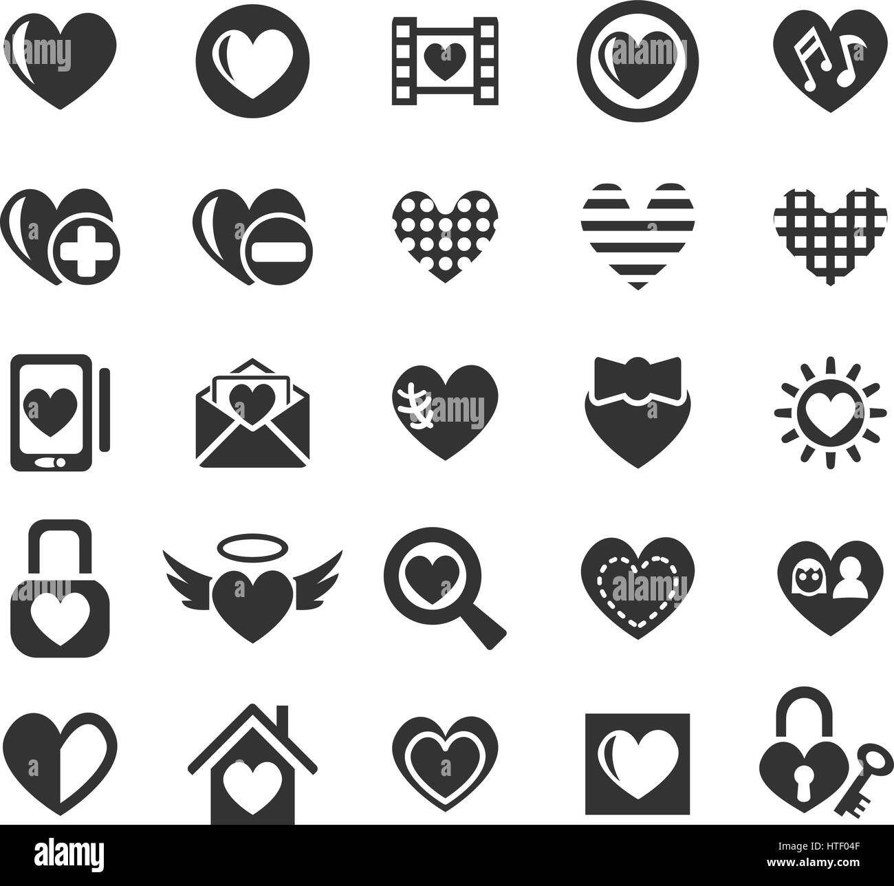 heart love web icons for user interface design Stock Vector Image & Art ...