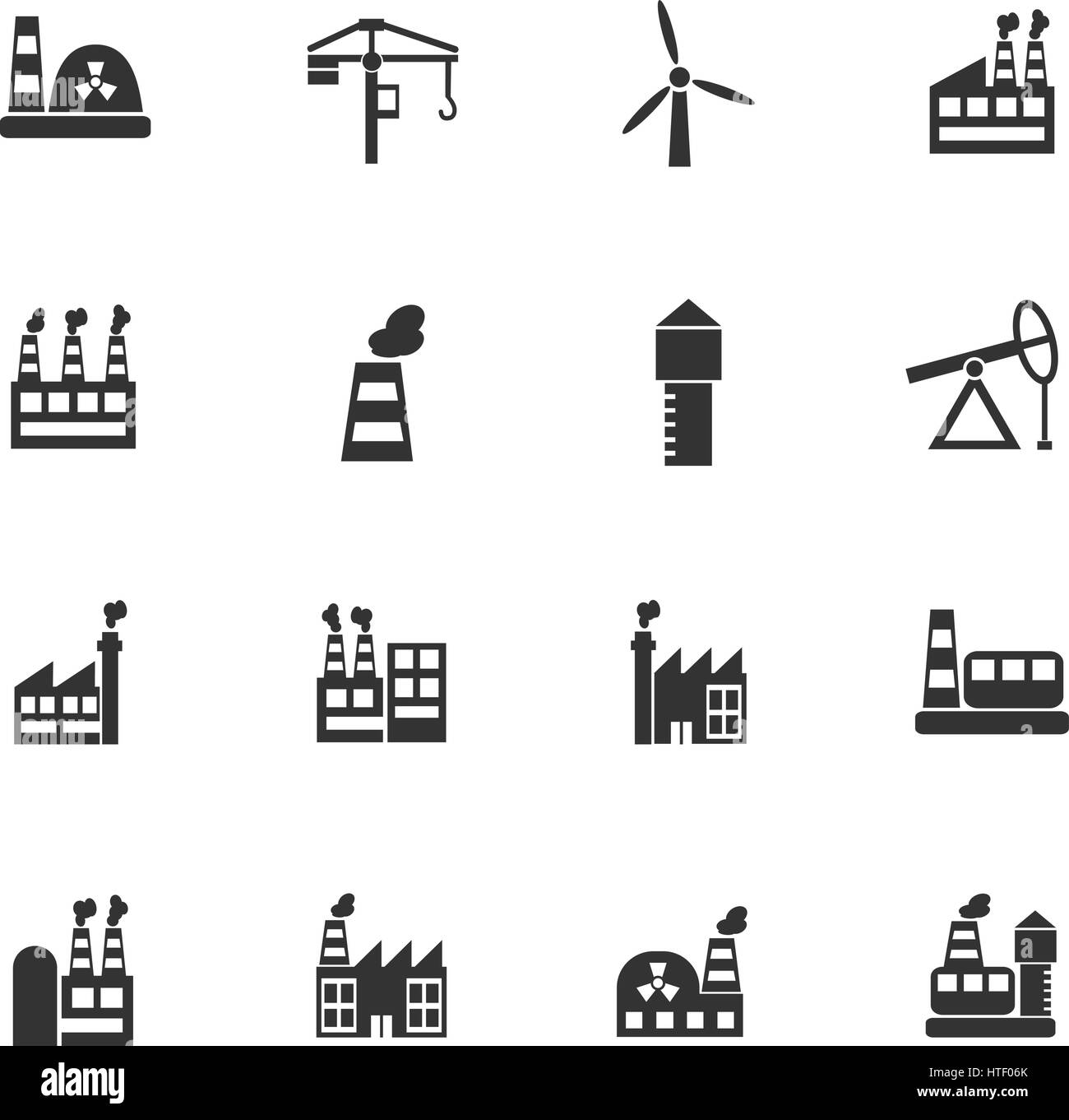 industrial building web icons for user interface design Stock Vector ...