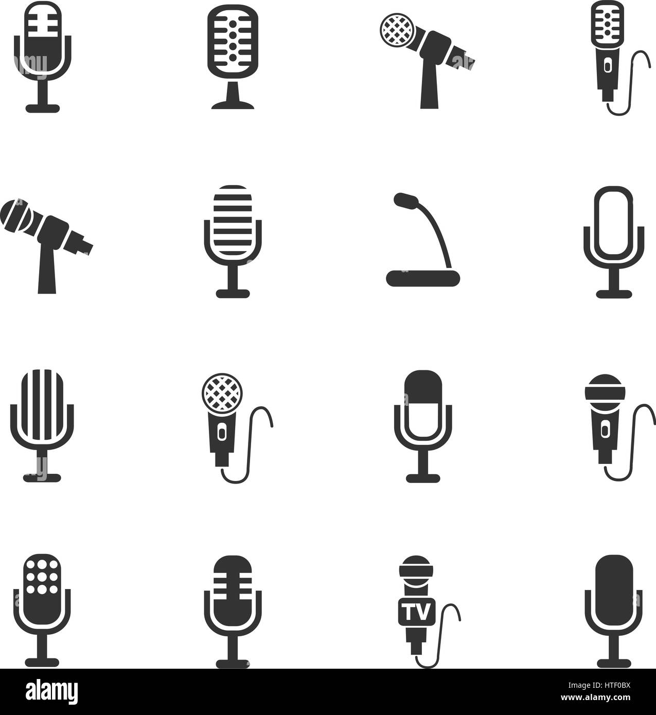 microphone web icons for user interface design Stock Vector Image & Art ...