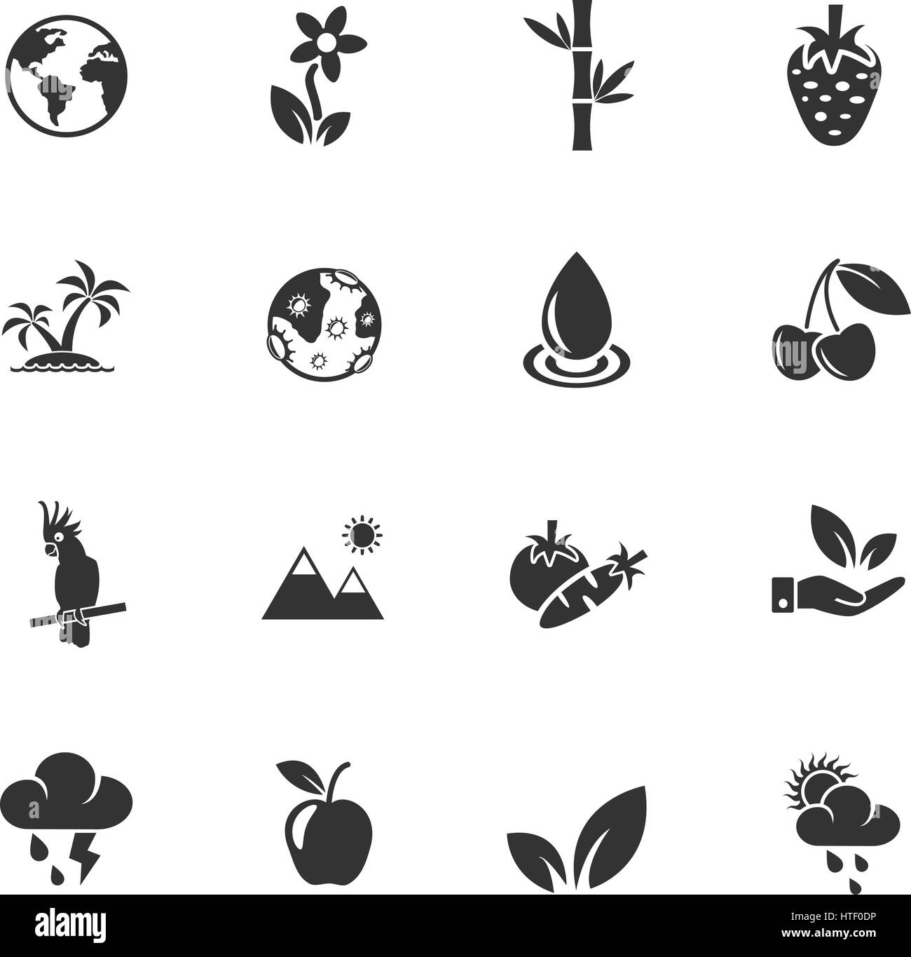nature web icons for user interface design Stock Vector Image & Art - Alamy