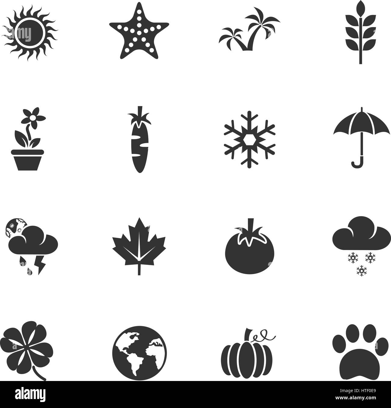 nature web icons for user interface design Stock Vector Image & Art - Alamy