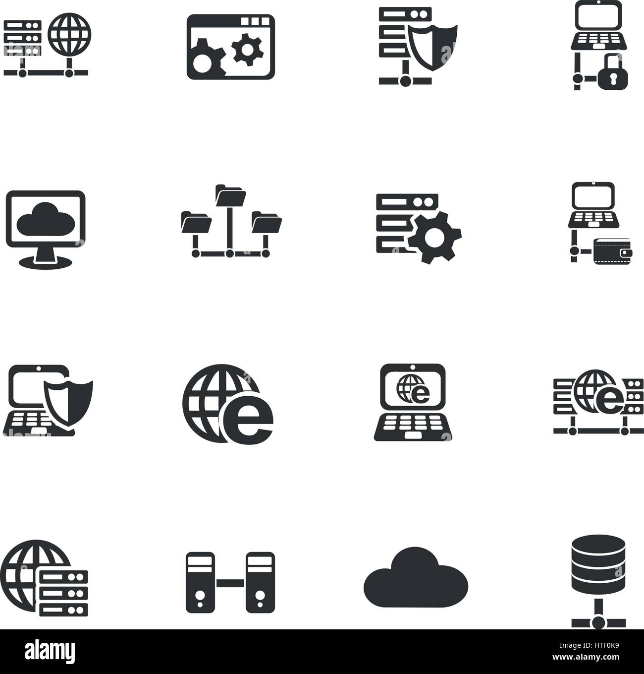 server web icons for user interface design Stock Vector Image & Art - Alamy