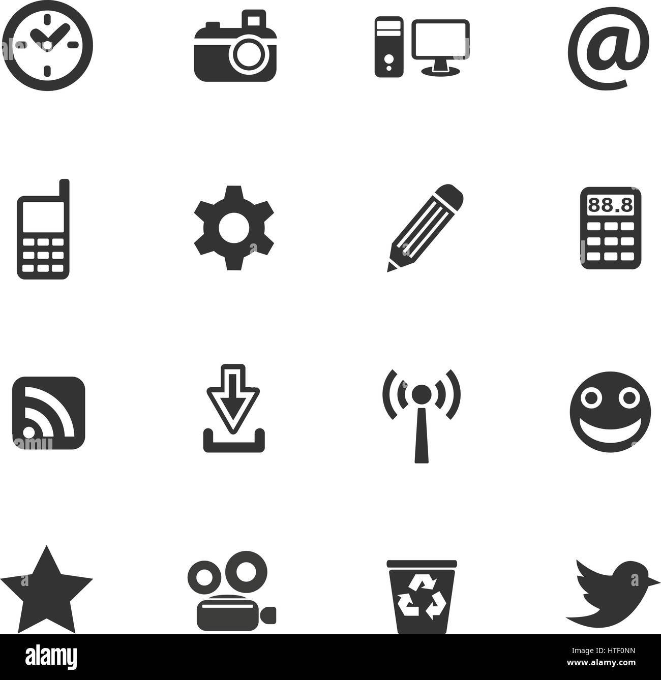 social media web icons for user interface design Stock Vector Image ...