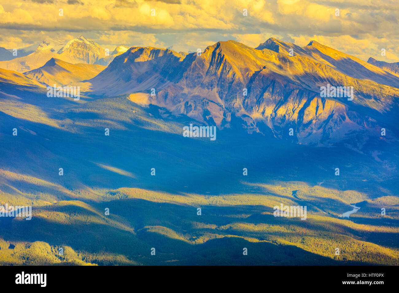 Views from Whistlers Mountain, Jasper National Park Stock Photo - Alamy