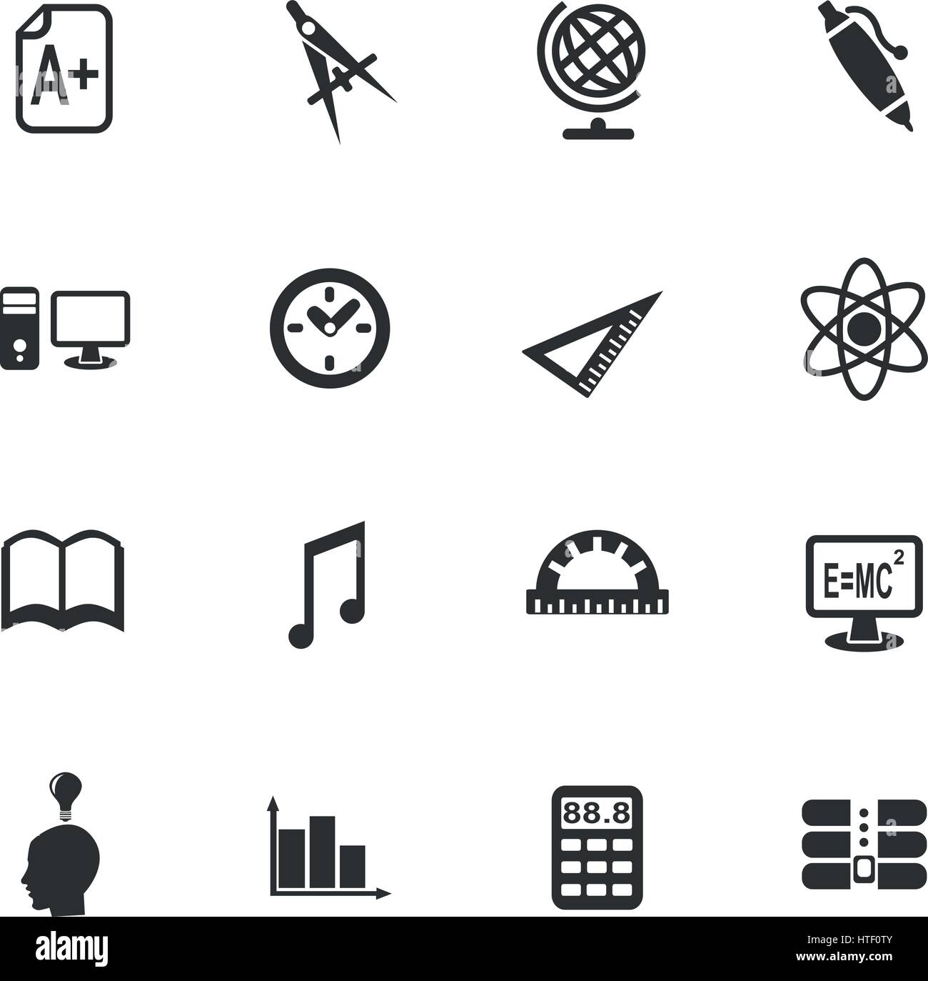 education web icons for user interface design Stock Vector Image & Art ...