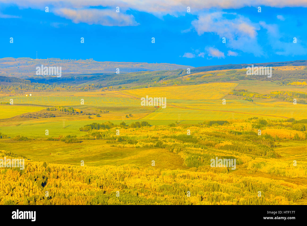 Alberta foothills farmland Stock Photo - Alamy