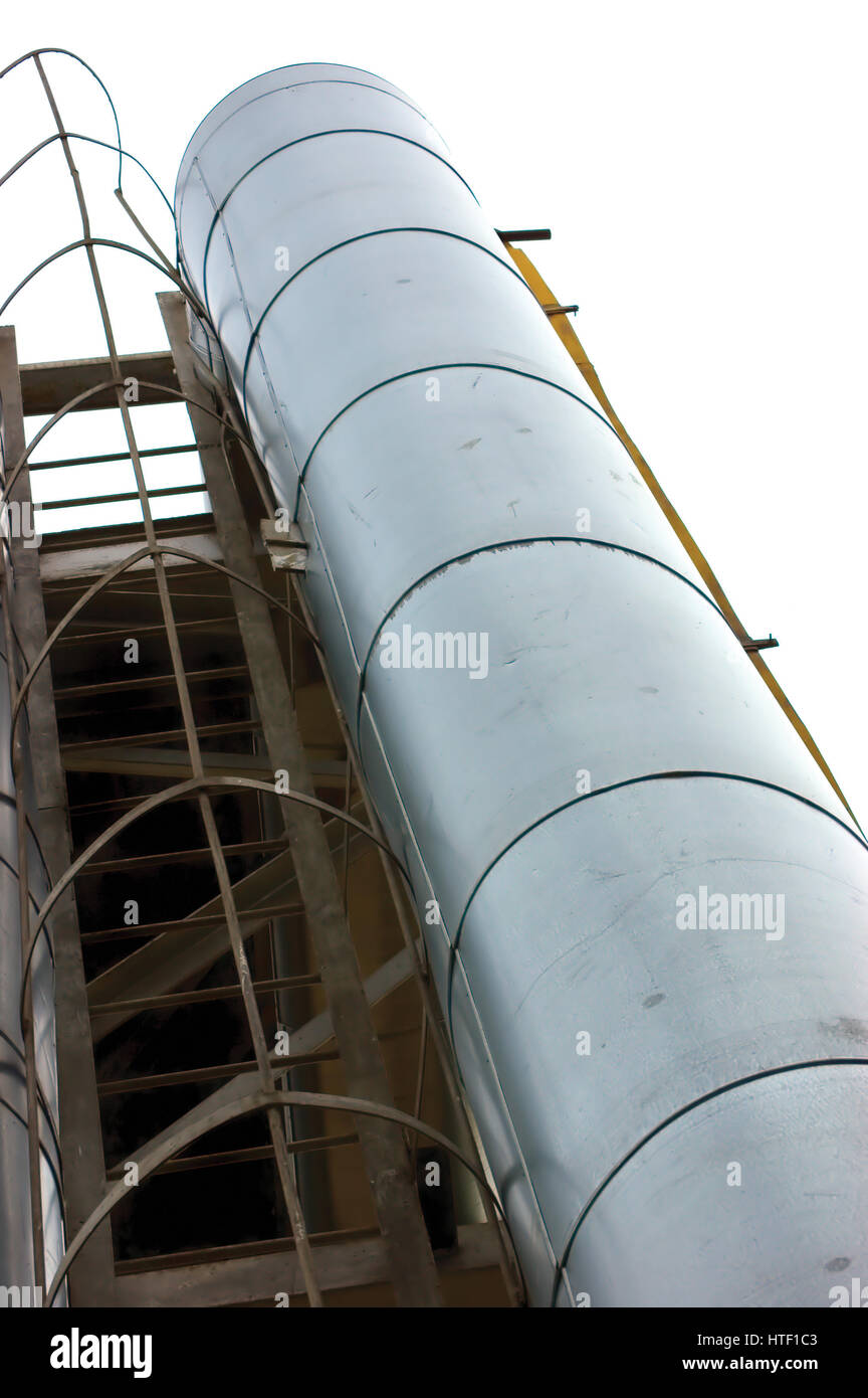 Grunge Insulated Industrial Heating Mains Pipes, Isolated Vertical ...