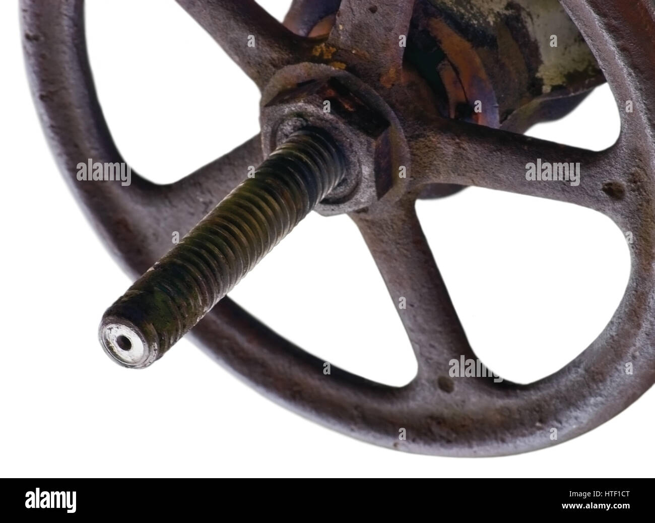 Industrial Valve Wheel And Rusty Stem, Weathered Grunge Rust Latch ...