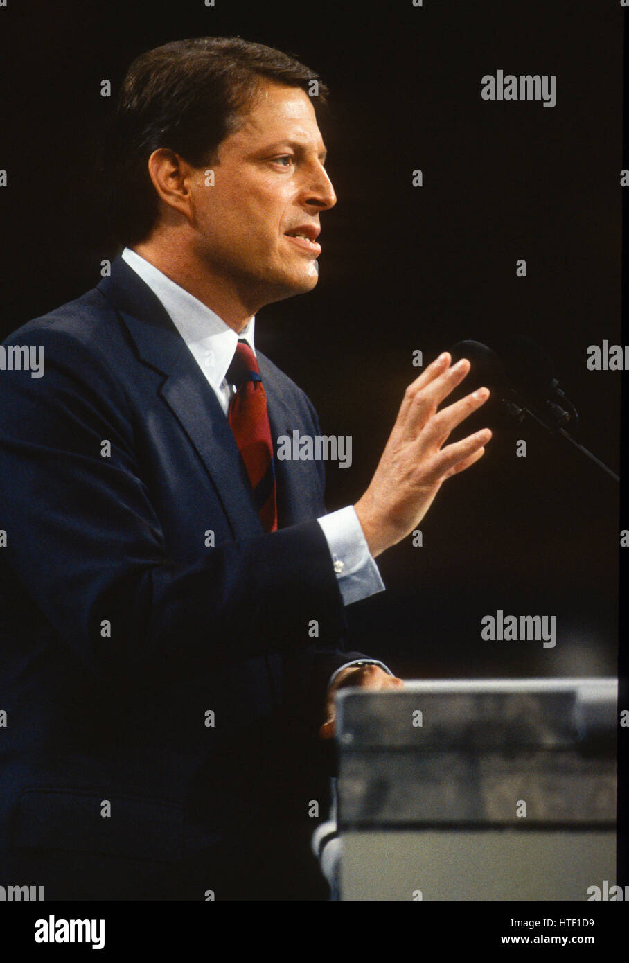 Democratic Vice-Presidential candidate Senator Albert Gore Jr of ...